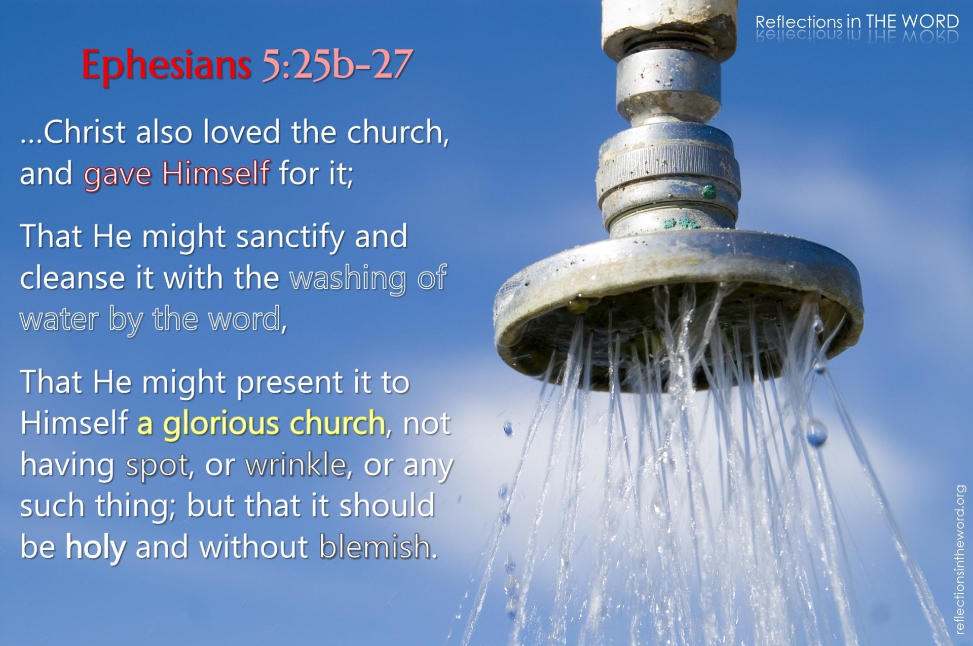 Ephesians 5_25-27 alt2 | Reflections in The WORD